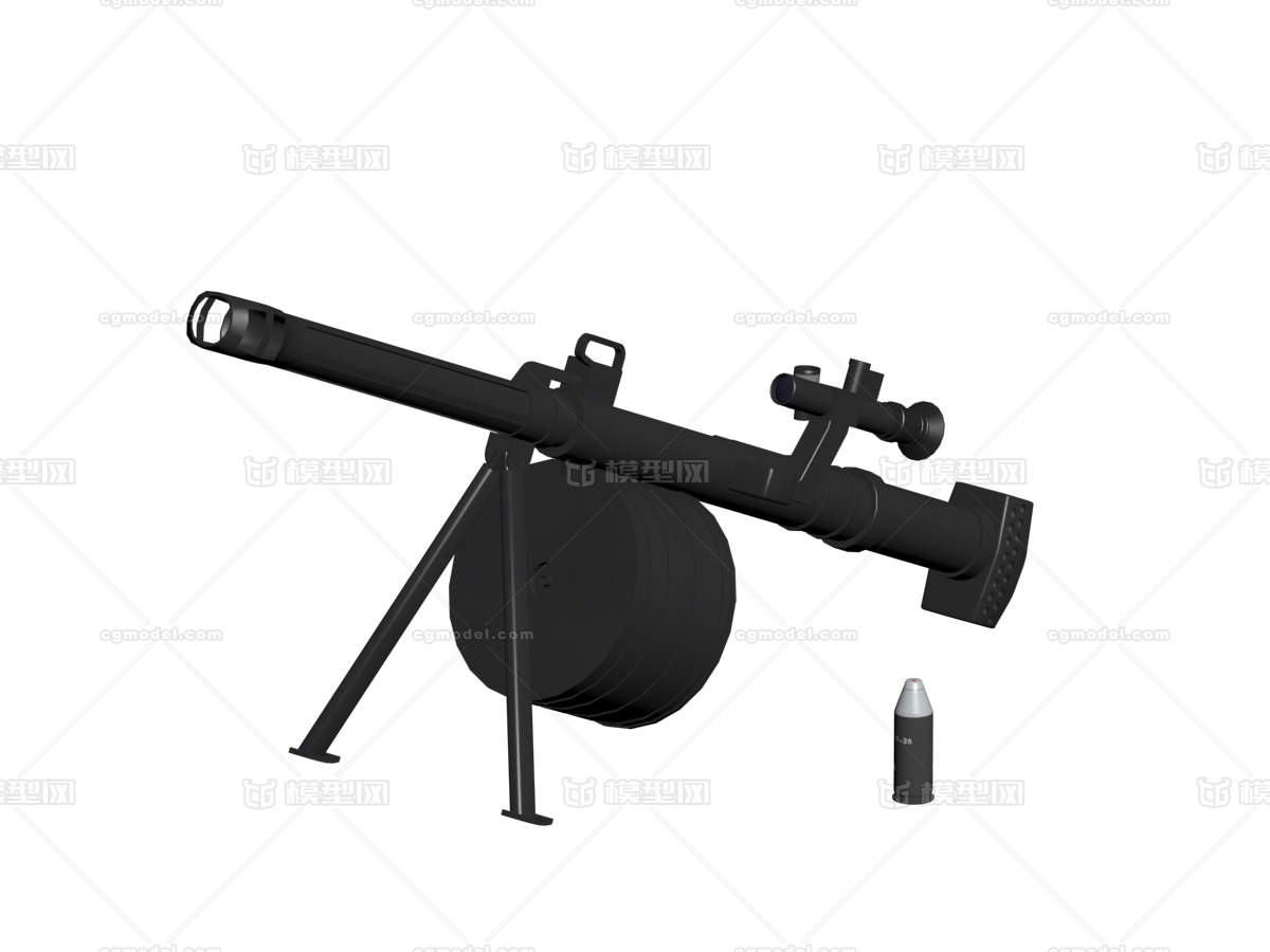 87式榴弹发射器 QLZ87模型-火炮器械模型库-3ds Max(.max)模型下载-cg模型网