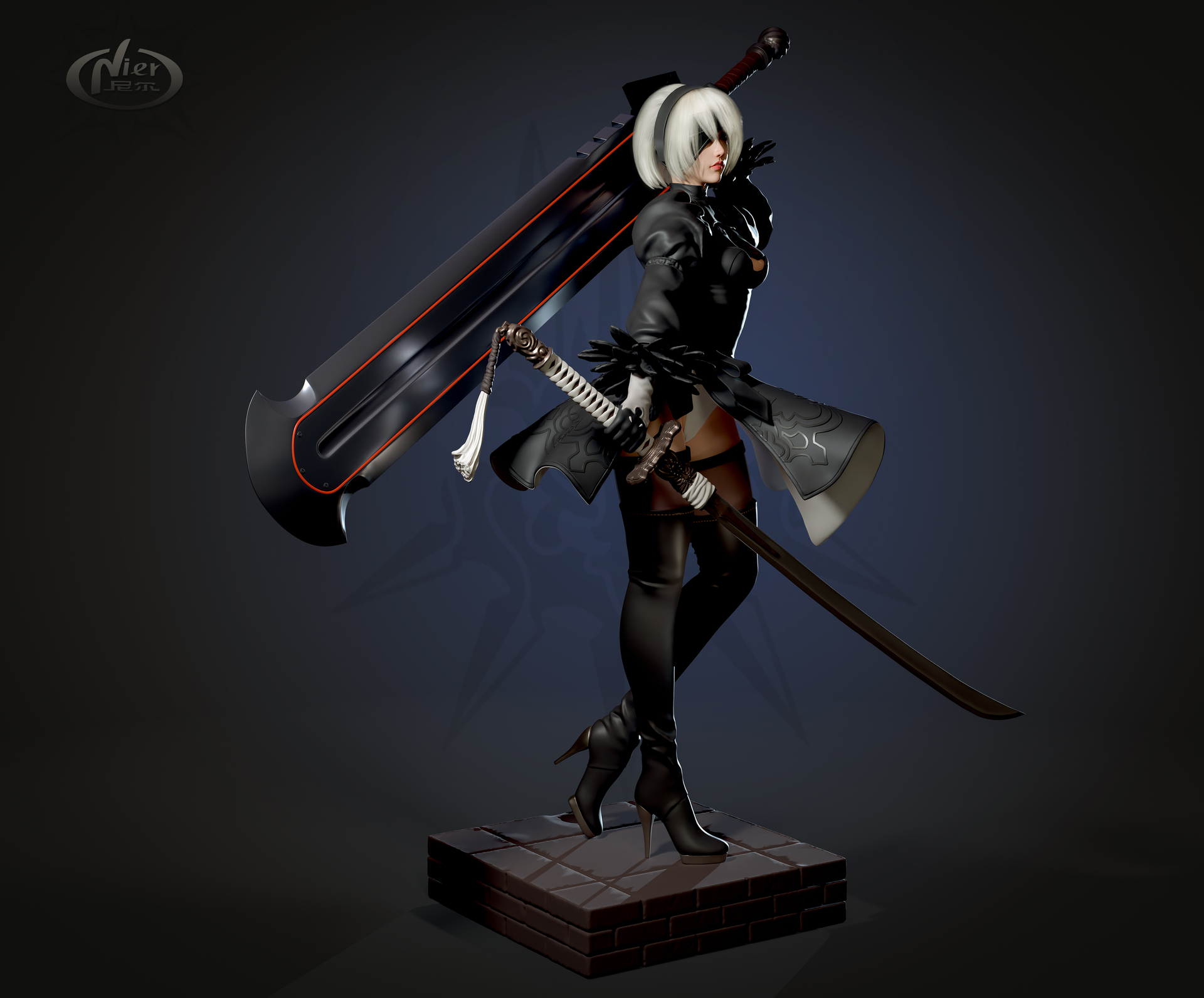 YoRHa No.2B模型 - 角色/人物/生物 - 作品模型 - CG模型网