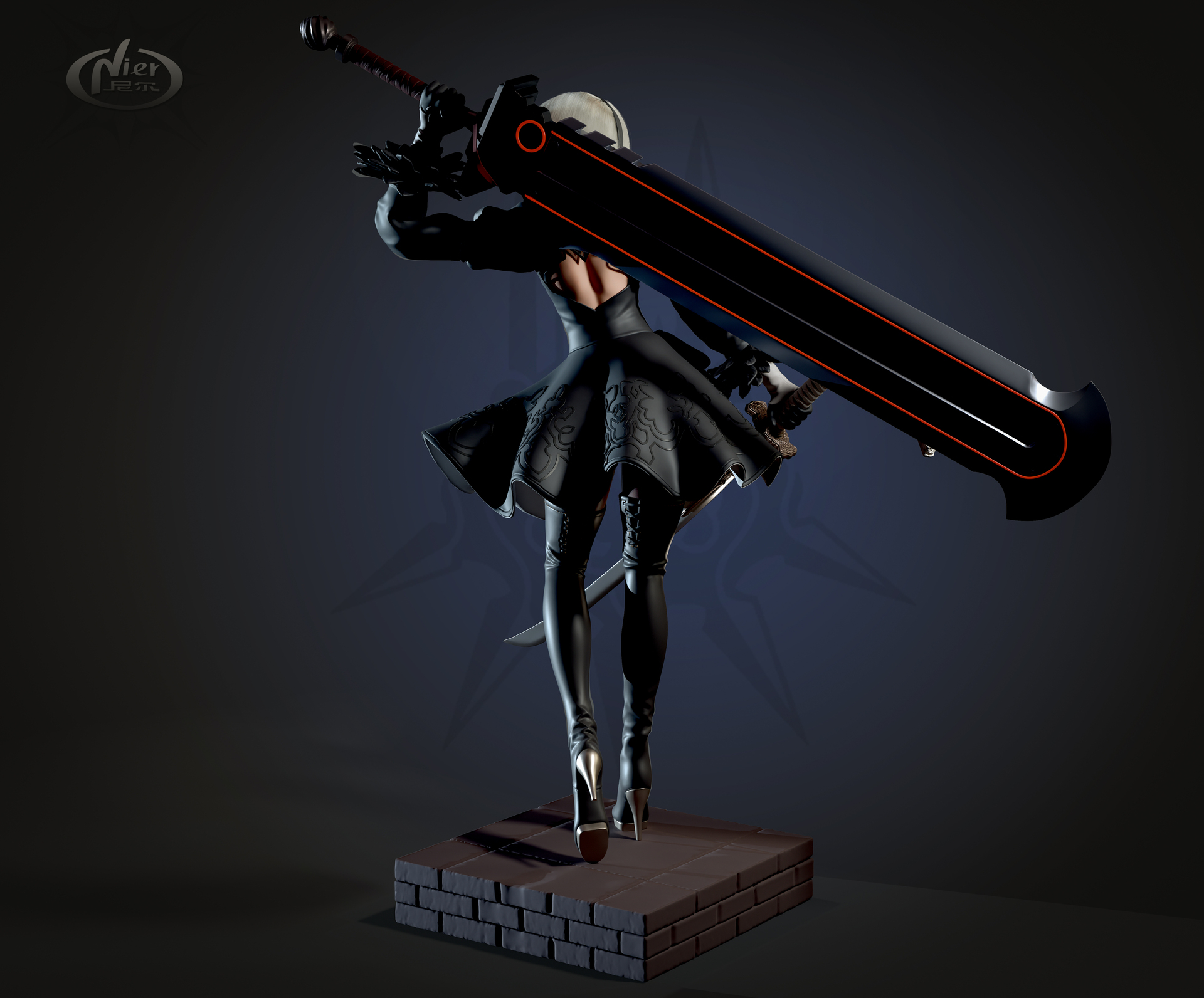 YoRHa No.2B模型 - 角色/人物/生物 - 作品模型 - CG模型网