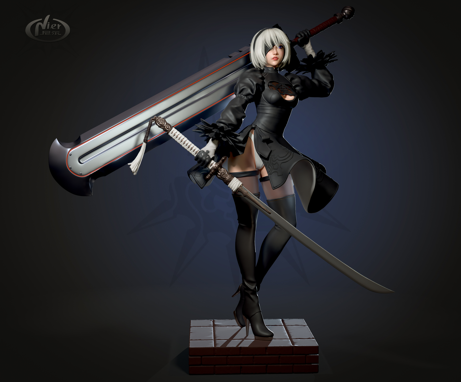 YoRHa No.2B模型 - 角色/人物/生物 - 作品模型 - CG模型网