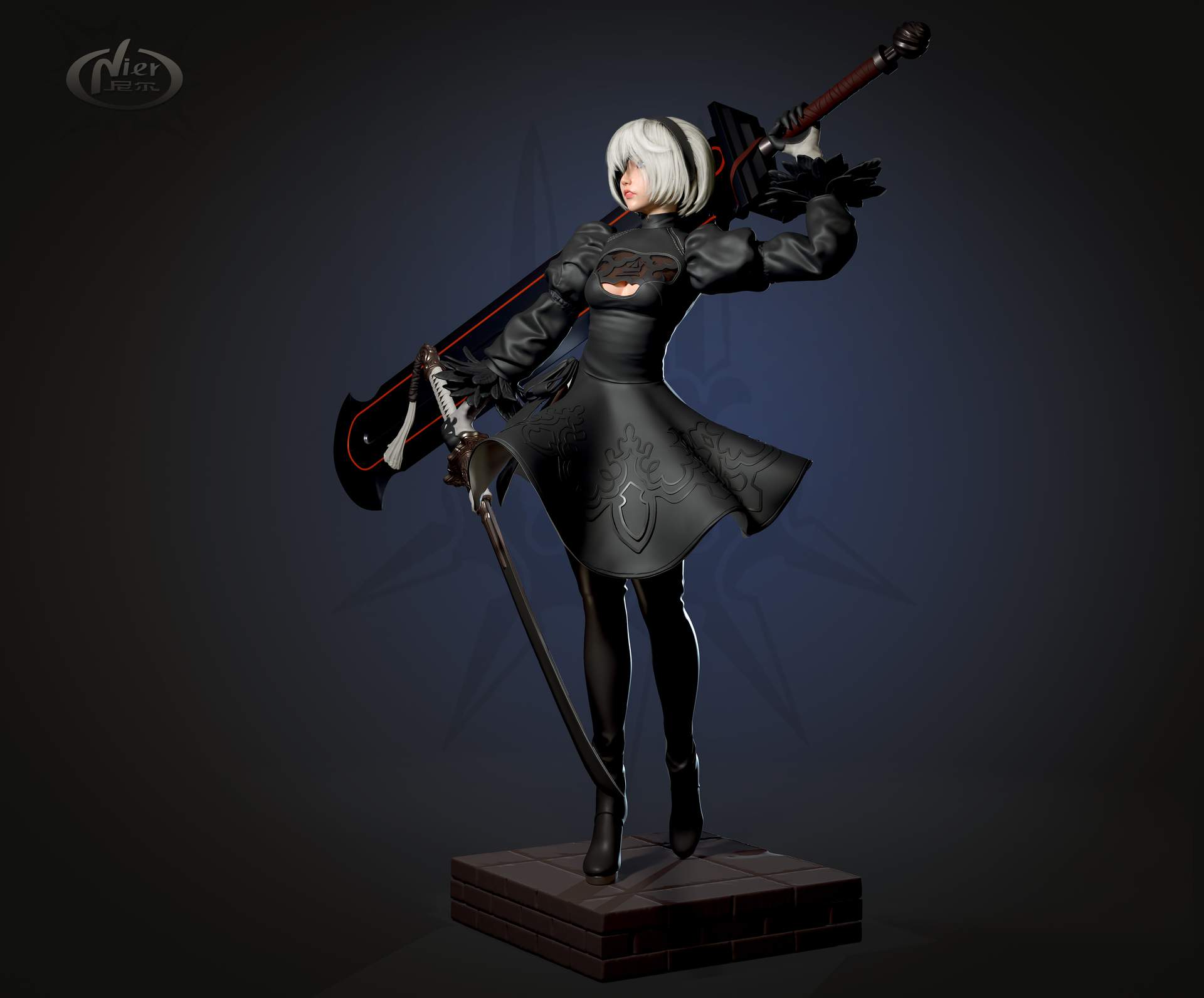 YoRHa No.2B模型 - 角色/人物/生物 - 作品模型 - CG模型网
