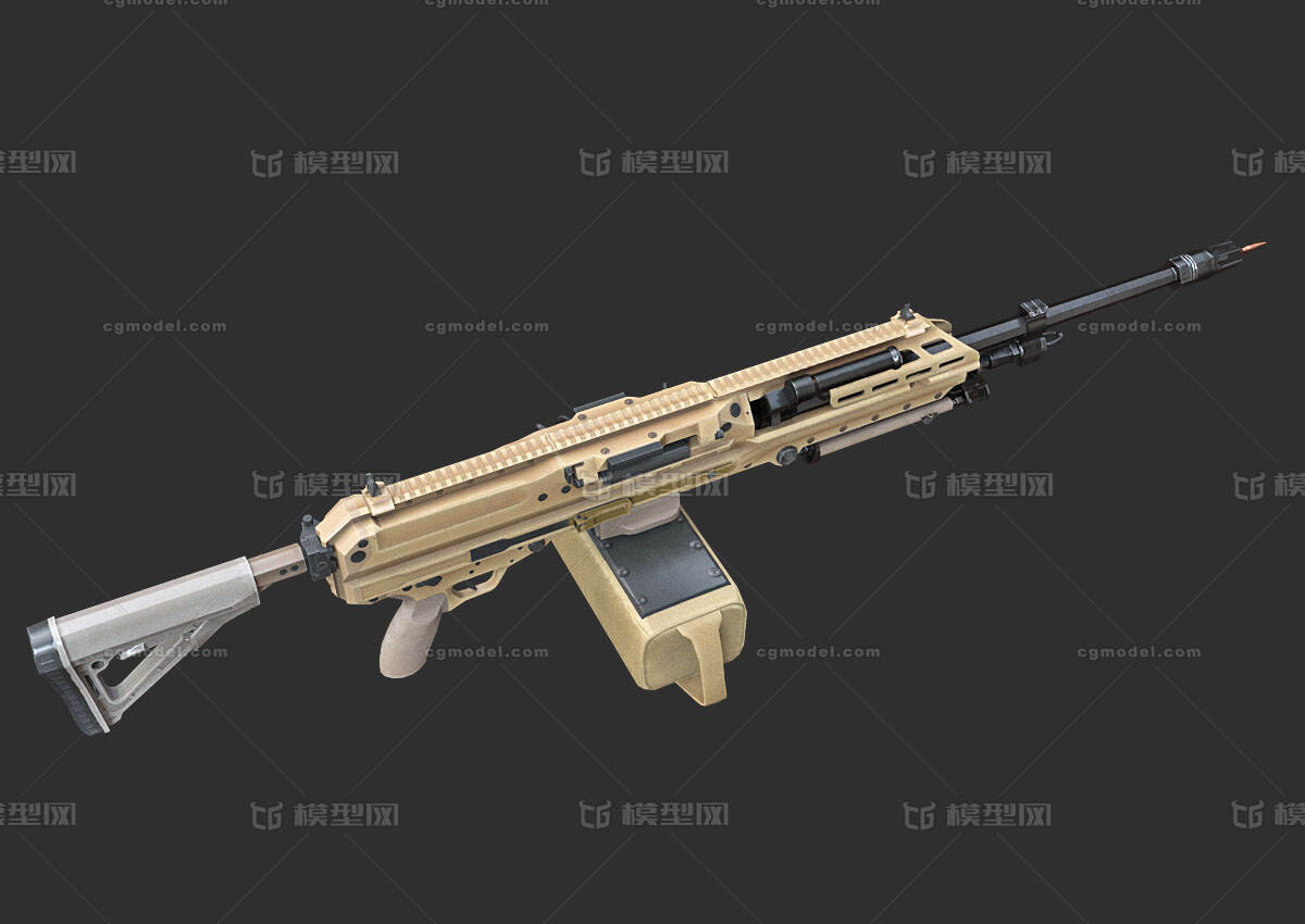 MG338机枪 轻机枪模型-枪械模型模型库-FBX(.fbx)模型下载-cg模型网