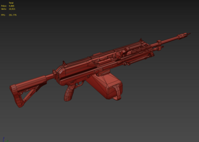 MG338机枪 轻机枪模型-枪械模型模型库-FBX(.fbx)模型下载-cg模型网