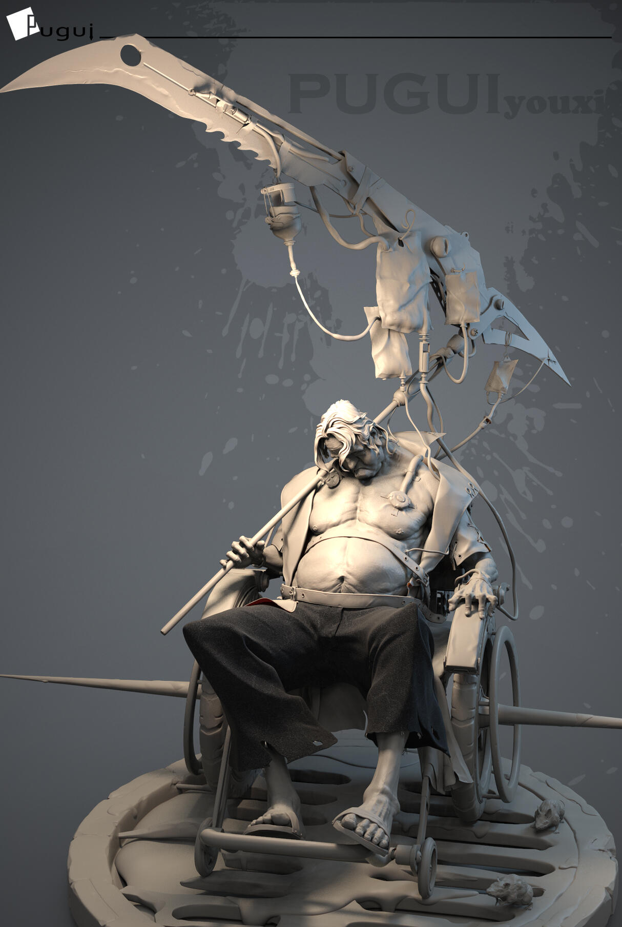 【pugui游戏】--16期角色精品班樊**同学高模作品模型 - 角色/人物/生物 - 作品模型 - CG模型网