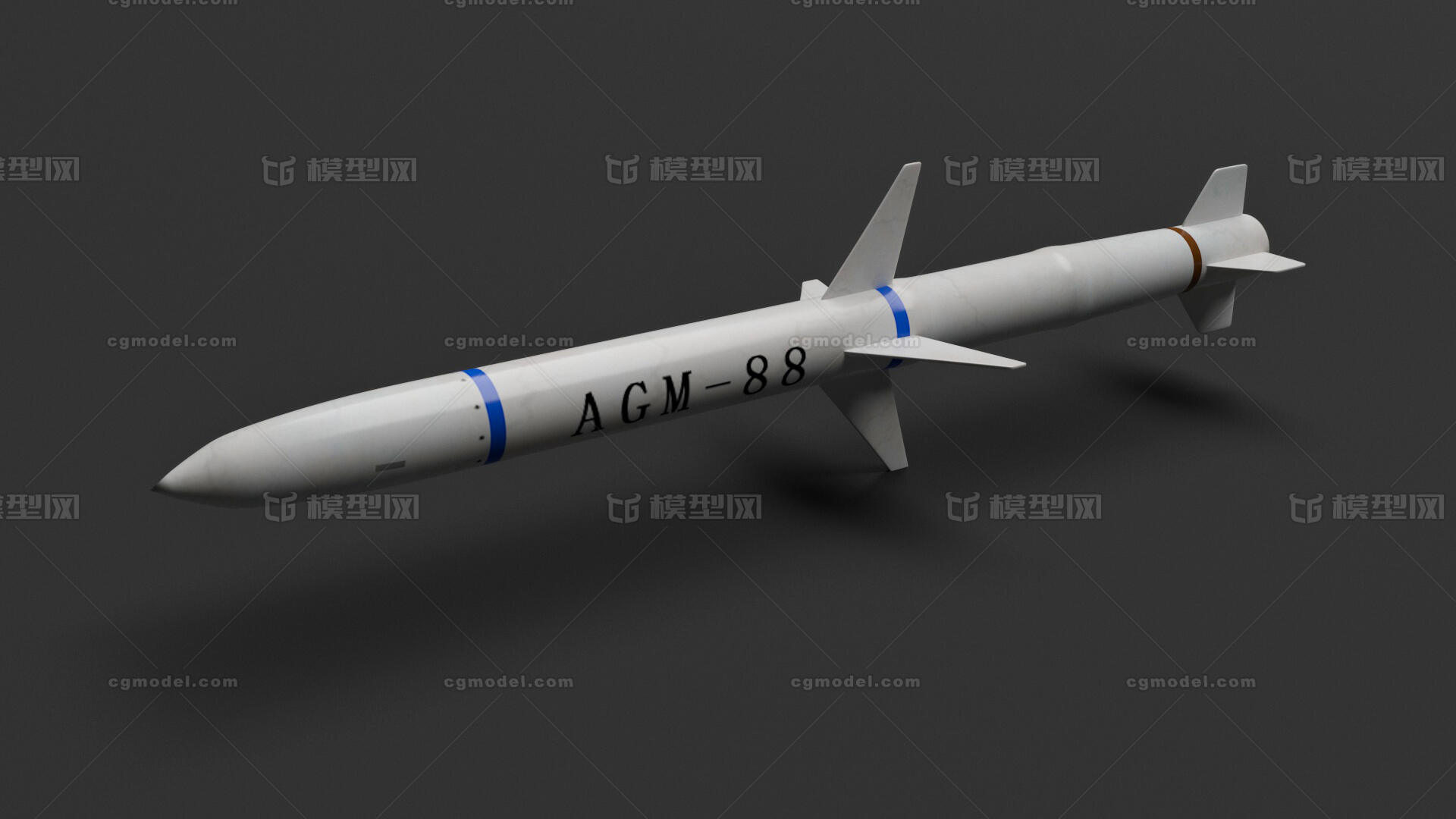 AGM-88反辐射导弹 AGM-88模型-其他器械模型库-3ds Max(.max)模型下载-cg模型网