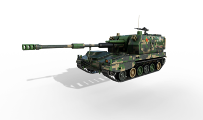 PLZ-05自行榴弹炮 PLZ-52式自行火炮模型-装甲车／坦克模型库-3ds Max(.max)模型下载-cg模型网