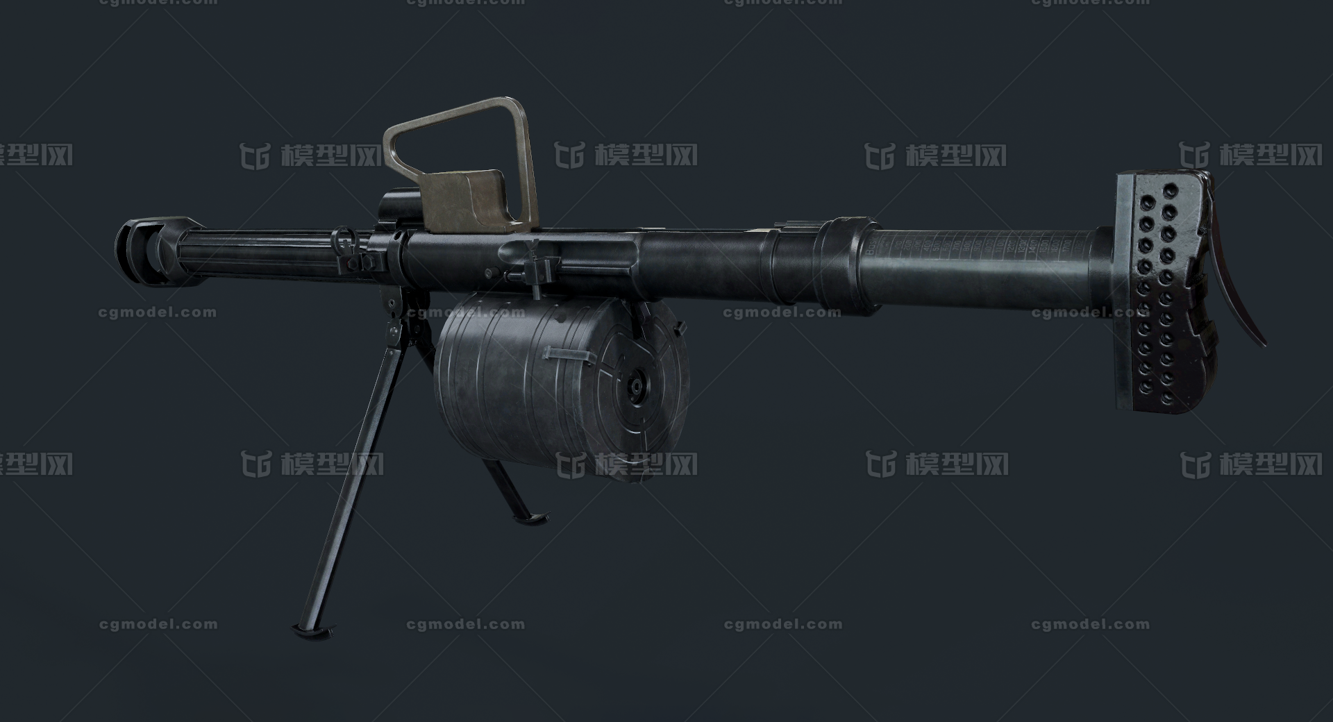PBR次世代写实解放军QLZ87式自动榴弹发射器模型模型-枪械模型模型库-3ds Max(.max)模型下载-cg模型网