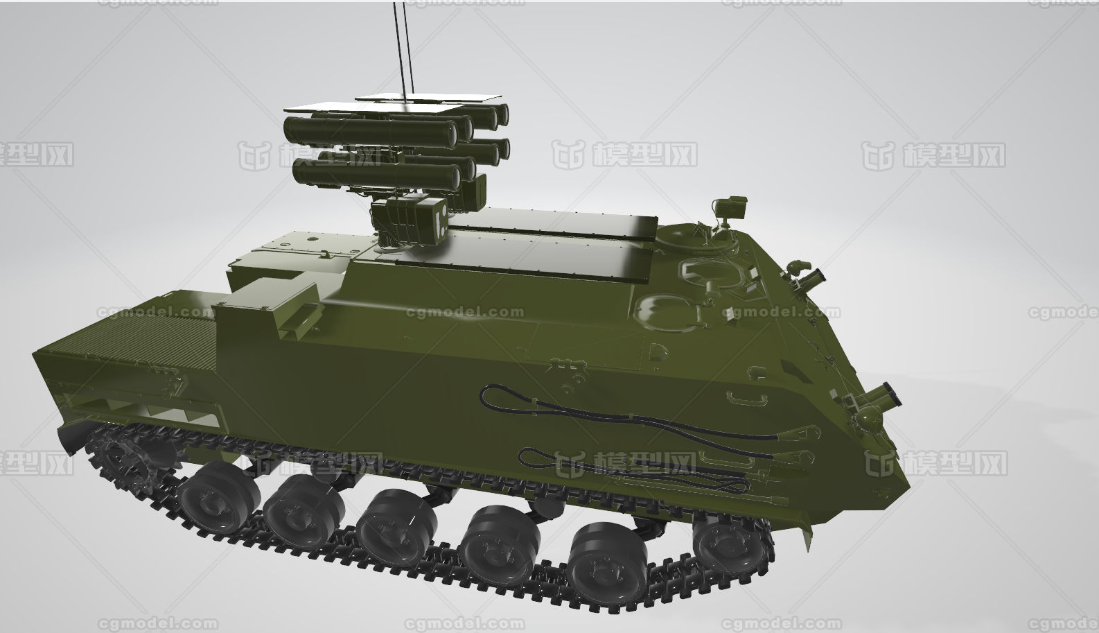 俄罗斯 Kornet-D1反坦克导弹车 坦克歼击车 坦克模型-装甲车／坦克模型库-3D Studio(.3ds)模型下载-cg模型网