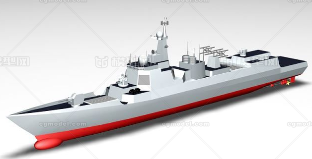 052c型导弹驱逐舰模型-军舰模型库-3ds Max(.max)模型下载-cg模型网