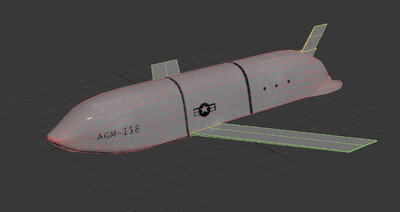 AGM-158巡航导弹 AGM-158模型-其他器械模型库-3ds Max(.max)模型下载-cg模型网