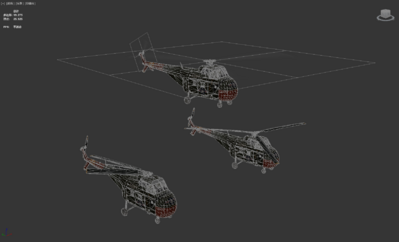美国第一种实用通用直升机S-55/H-19/HO4S/HRS模型-军用直升机模型库-3ds Max(.max)模型下载-cg模型网