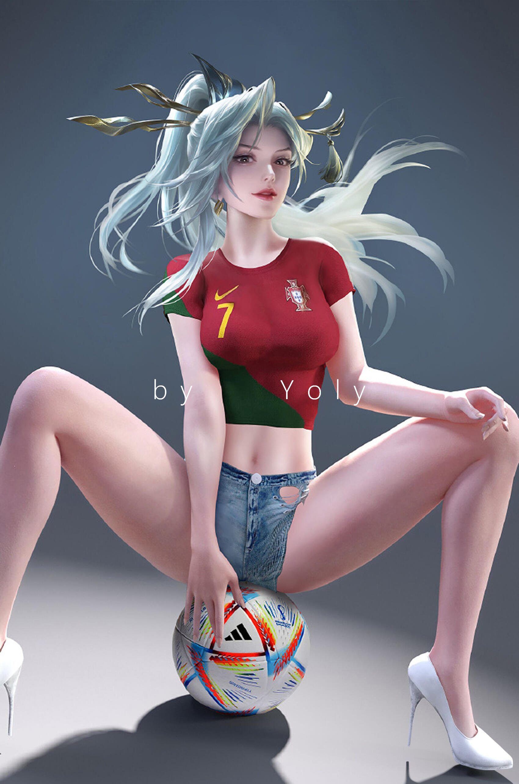 Yoly 莜莉 #107 足球宝贝 葡萄牙模型 - 角色/人物/生物 - 作品模型 - CG模型网
