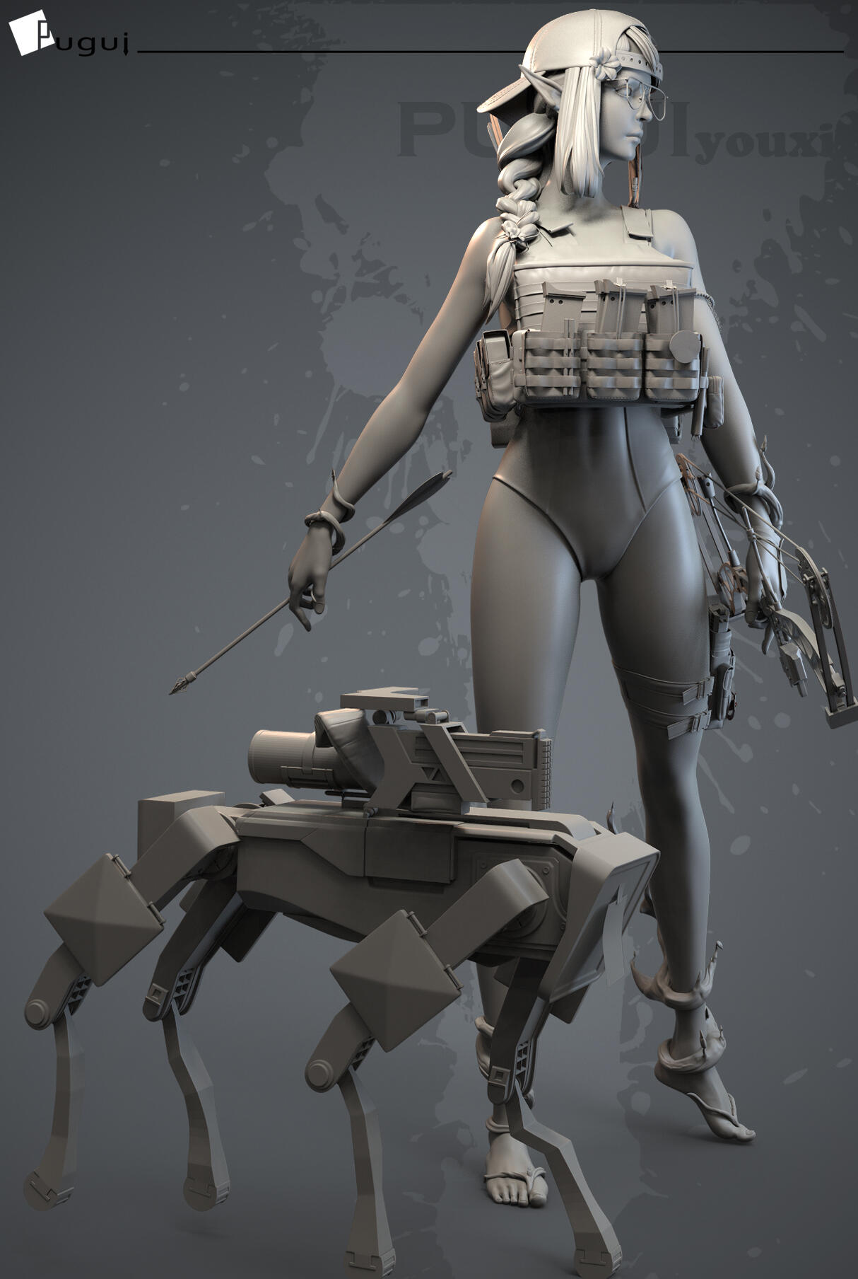 【pugui游戏】--16期角色精品班-滕**同学高模作品模型 - 角色/人物/生物 - 作品模型 - CG模型网