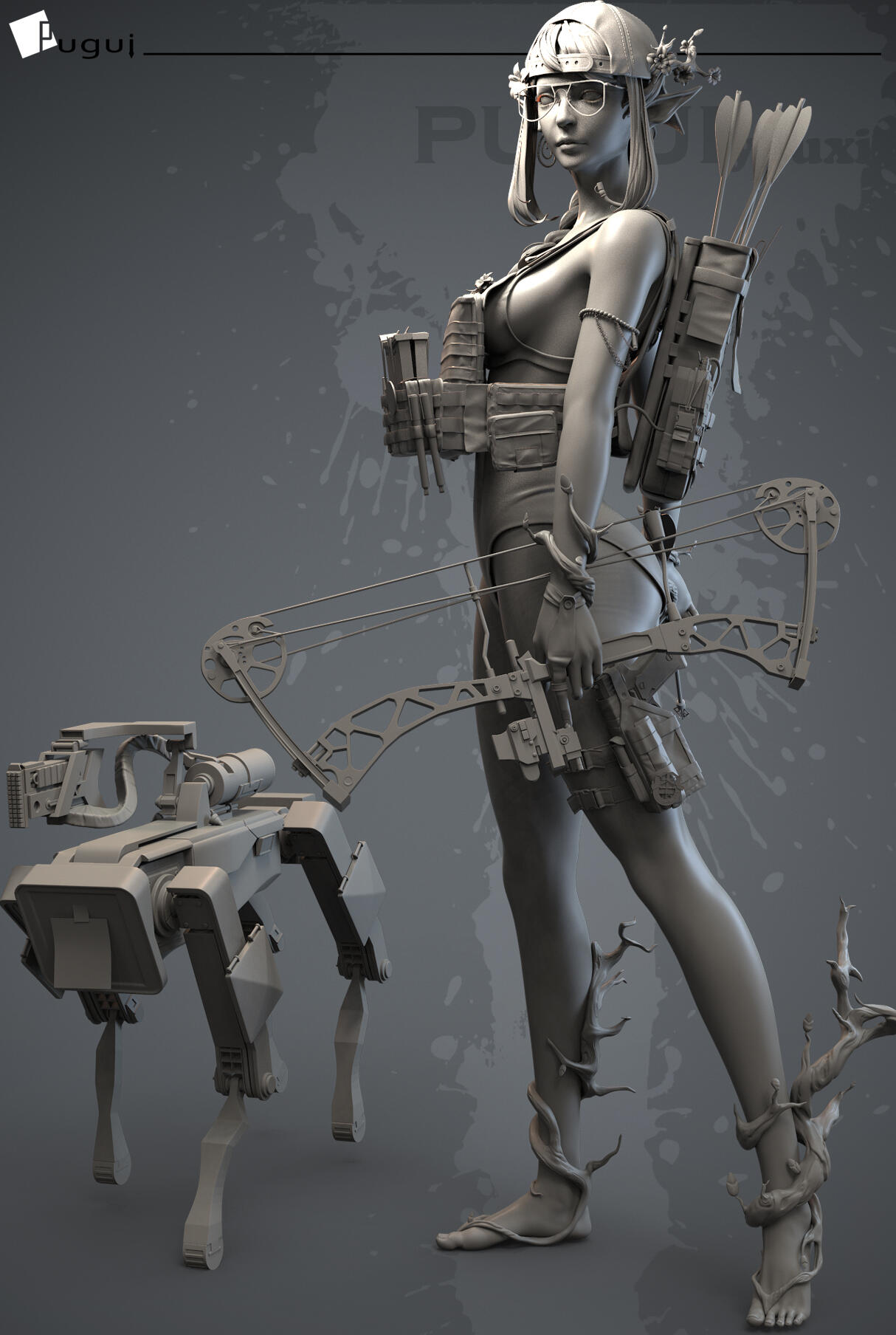 【pugui游戏】--16期角色精品班-滕**同学高模作品模型 - 角色/人物/生物 - 作品模型 - CG模型网