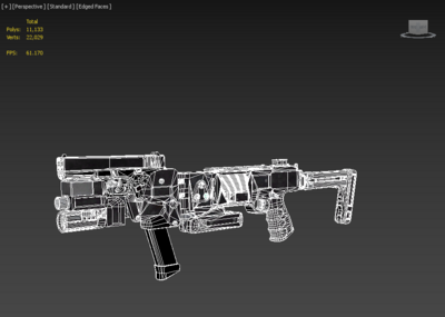 PBR次世代写实国产HD66型非线性军警拐弯枪模型模型-枪械模型模型库-3ds Max(.max)模型下载-cg模型网