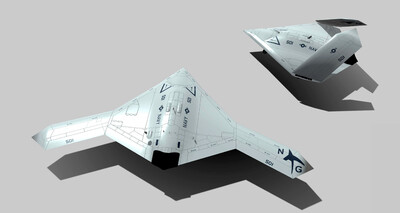 X-47B 隐身无人机 无人战斗机 美国海军X47B 无模型-军用飞机模型库-FBX(.fbx)模型下载-cg模型网