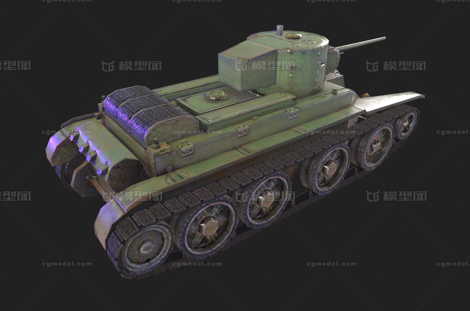 坦克 步兵坦克模型-装甲车／坦克模型库-FBX(.fbx)模型下载-cg模型网