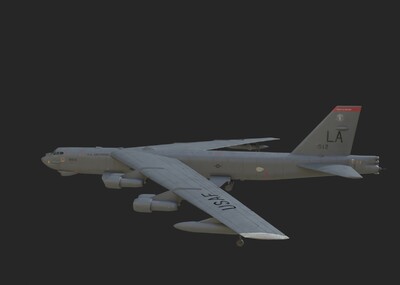 PBR 美国空军B52H模型-军用飞机模型库-3ds Max(.max)模型下载-cg模型网