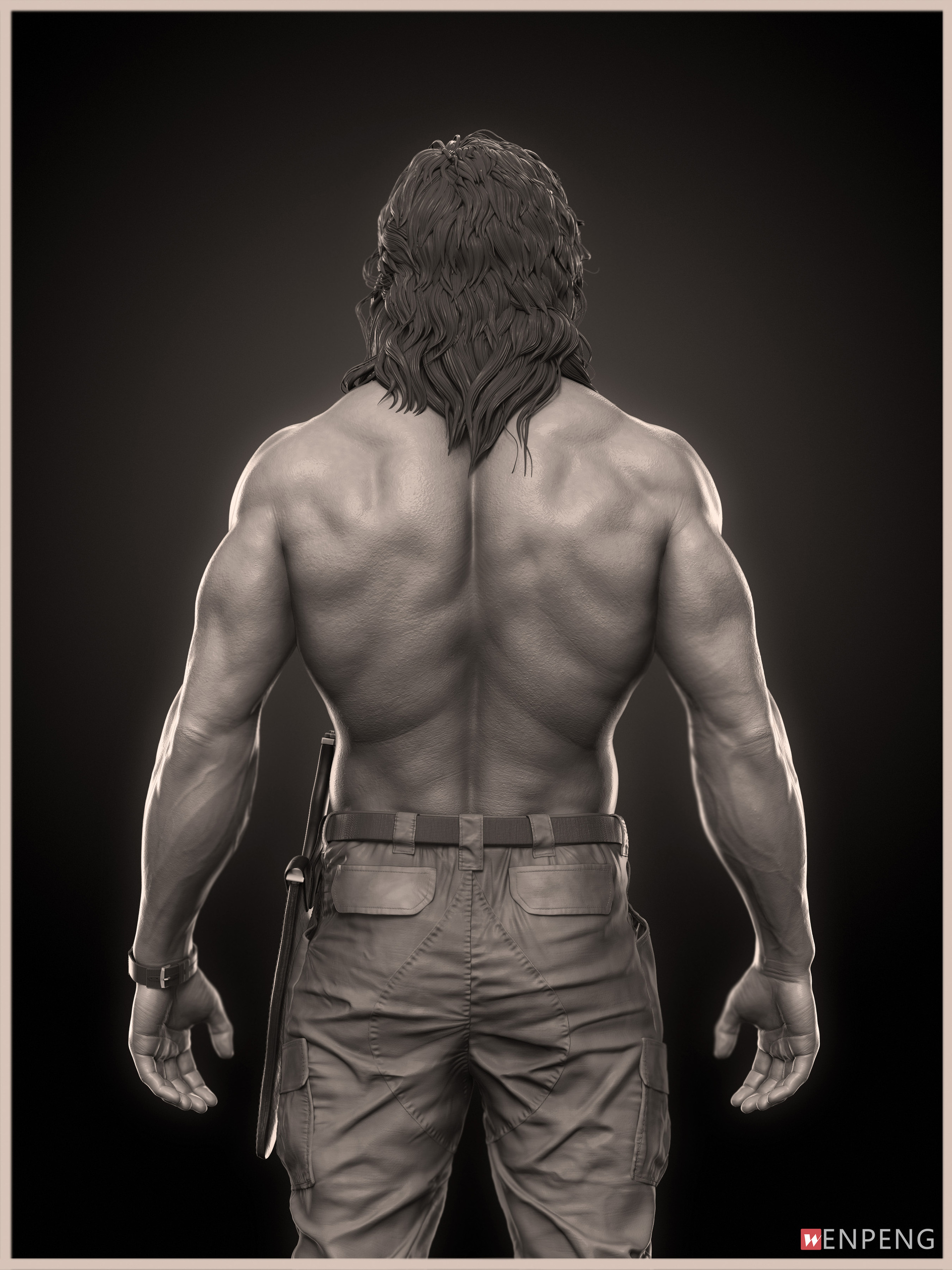 约翰·兰博 John Rambo_zbrush建模模型 - 角色/人物/生物 - 作品模型 - CG模型网