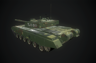 ZTZ-99A2型主战坦克 PBR模型-装甲车／坦克模型库-3ds Max(.max)模型下载-cg模型网