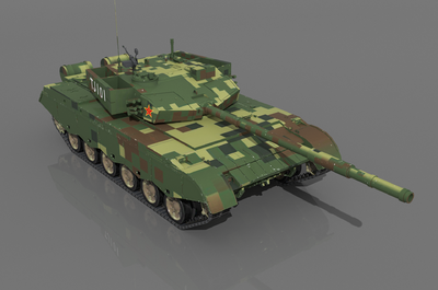 ZTZ-99A2型主战坦克 PBR模型-装甲车／坦克模型库-3ds Max(.max)模型下载-cg模型网