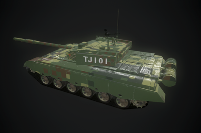 ZTZ-99A2型主战坦克 PBR模型-装甲车／坦克模型库-3ds Max(.max)模型下载-cg模型网