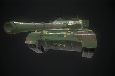 ZTZ-99A2型主战坦克 PBR模型-装甲车／坦克模型库-3ds Max(.max)模型下载-cg模型网
