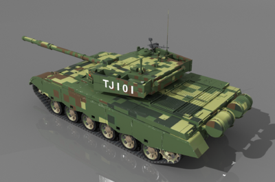 ZTZ-99A2型主战坦克 PBR模型-装甲车／坦克模型库-3ds Max(.max)模型下载-cg模型网