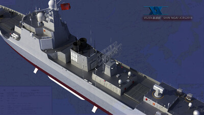 经典战舰-052DL-驱逐舰-军舰-舰载直升机模型-军舰模型库-3ds Max(.max)模型下载-cg模型网