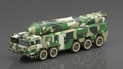 四种迷彩贴图 东风-21弹道导弹 DF-21 东风-21D模型-装甲车／坦克模型库-3ds Max(.max)模型下载-cg模型网