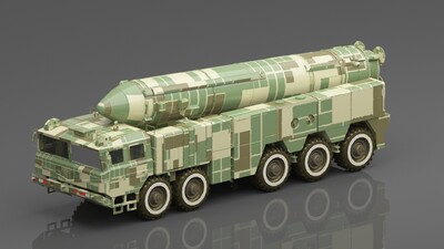 四种迷彩贴图 东风-21弹道导弹 DF-21 东风-21D模型-装甲车／坦克模型库-3ds Max(.max)模型下载-cg模型网