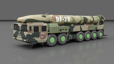 DF-26 东风26模型-装甲车／坦克模型库-3ds Max(.max)模型下载-cg模型网