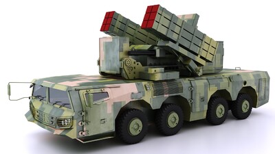 国产FK-2000防空导弹武器系统模型-火炮器械模型库-3ds Max(.max)模型下载-cg模型网