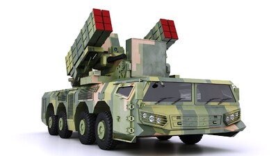 国产FK-2000防空导弹武器系统模型-火炮器械模型库-3ds Max(.max)模型下载-cg模型网