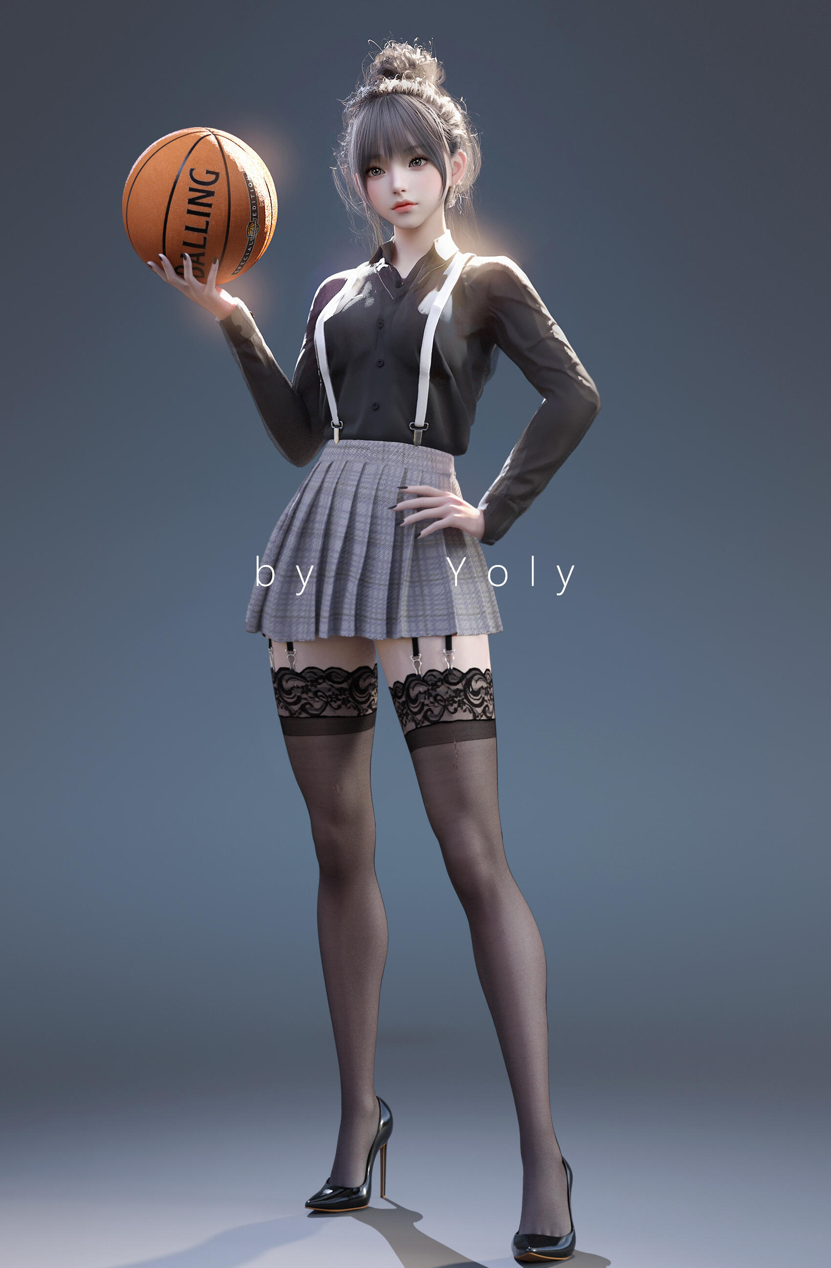 Yoly 莜莉 #118 jk少女模型 - 角色/人物/生物 - 作品模型 - CG模型网