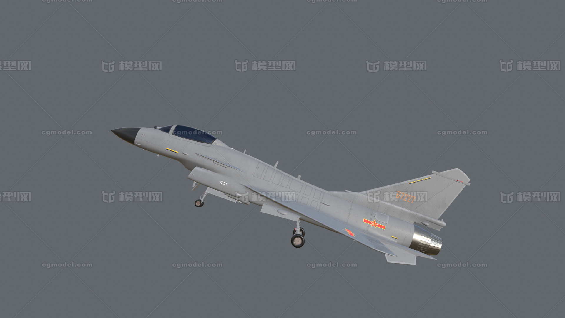 歼-10C J-10C模型-军用飞机模型库-Maya(.ma/.mb)模型下载-cg模型网