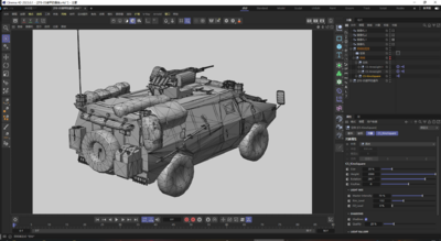 ZFB-05装甲防暴车 中国轻型轮式装甲车模型-装甲车／坦克模型库-Cinema 4D(.c4d)模型下载-cg模型网
