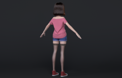 卡通 性感模型-女人模型库-Maya(.ma/.mb)模型下载-cg模型网