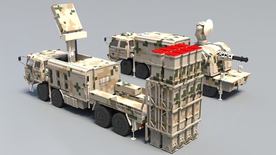 红旗-11 HQ-11末端防御系统模型-火炮器械模型库-3ds Max(.max)模型下载-cg模型网