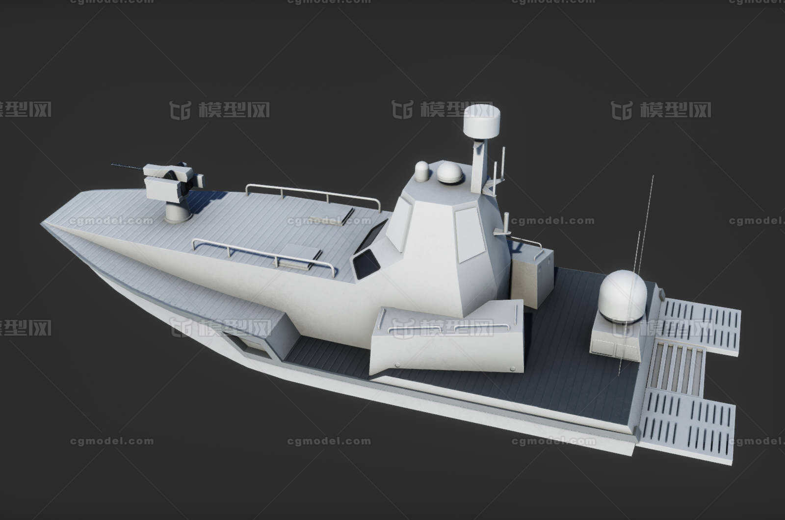 JARI多用途无人作战艇 无人车模型-军舰模型库-Maya(.ma/.mb)模型下载-cg模型网