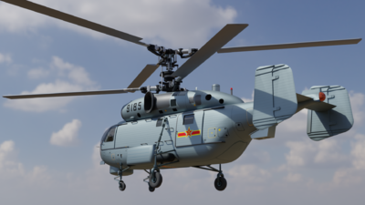 卡-28反潜直升机 Ka-28模型-军用直升机模型库-Blender(.blend)模型下载-cg模型网