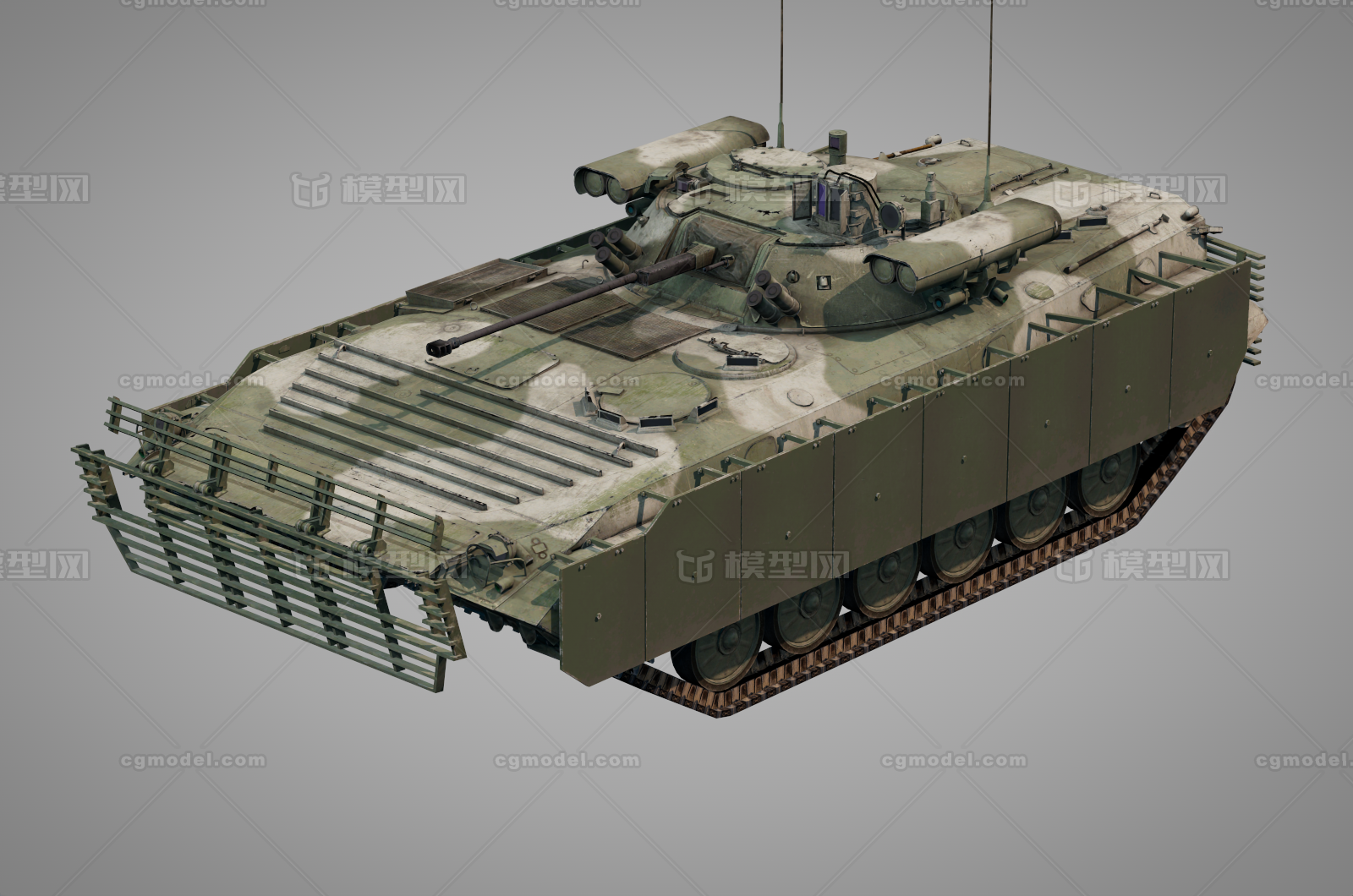 BMP-2步兵战车模型-装甲车／坦克模型库-Cinema 4D(.c4d)模型下载-cg模型网