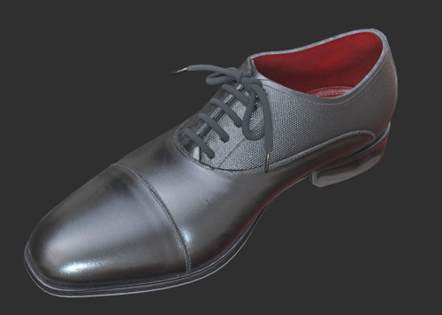 男士皮鞋 PBR材质模型-穿戴服饰模型库-FBX(.fbx)模型下载-cg模型网