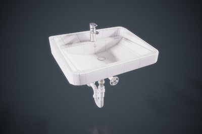 PBR洗脸池 洗手池模型-卫生间模型库-FBX(.fbx)模型下载-cg模型网