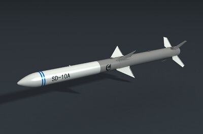 写实导弹 SD-10A雷达中距空空导弹模型-其他器械模型库-FBX(.fbx)模型下载-cg模型网