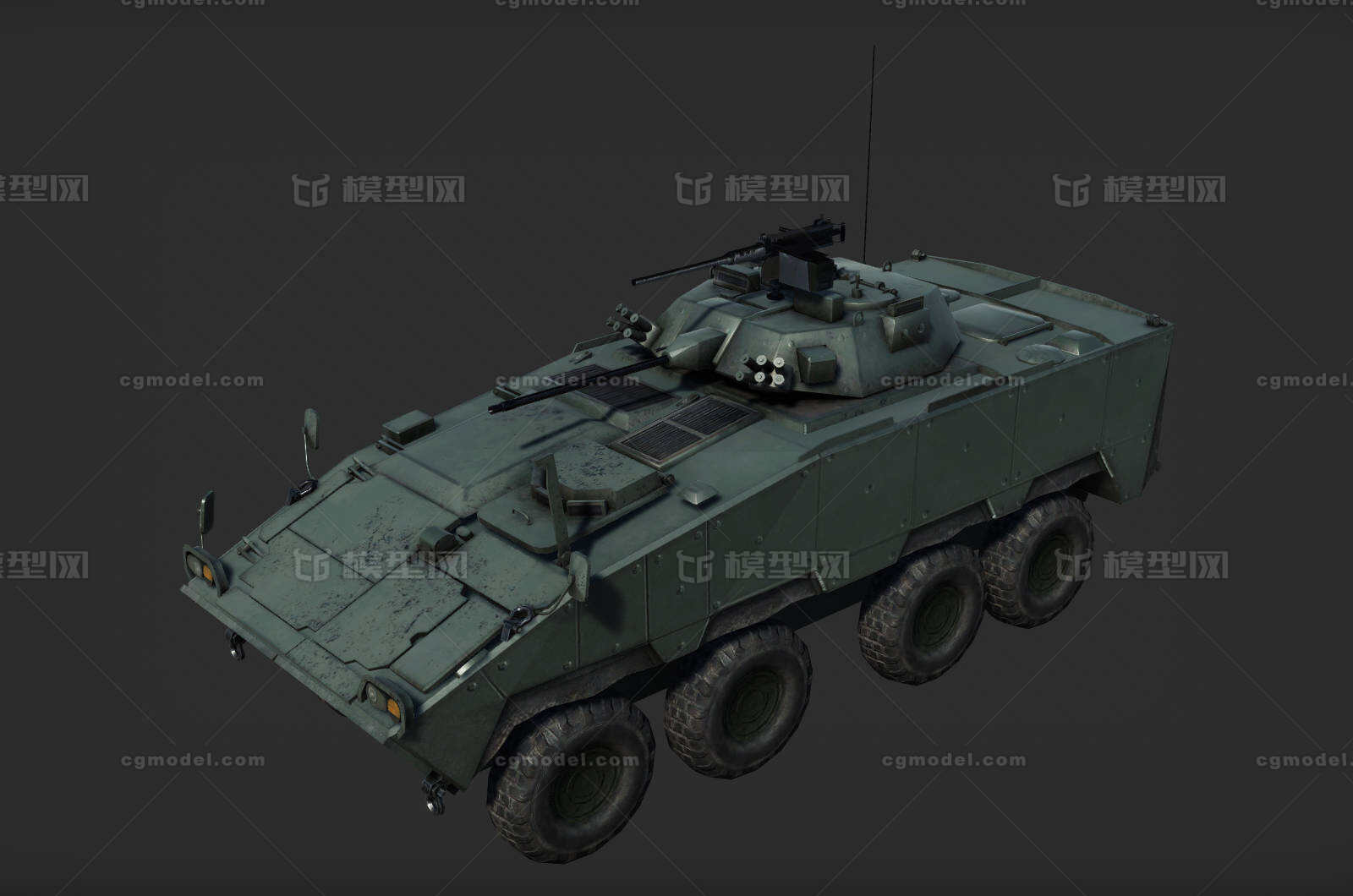 CM-34云豹步战车台湾省CM34 轮式装甲车模型-装甲车／坦克模型库-3ds Max(.max)模型下载-cg模型网