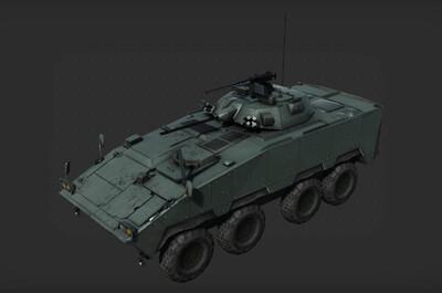 CM-34云豹步战车台湾省CM34 轮式装甲车模型-装甲车／坦克模型库-3ds Max(.max)模型下载-cg模型网