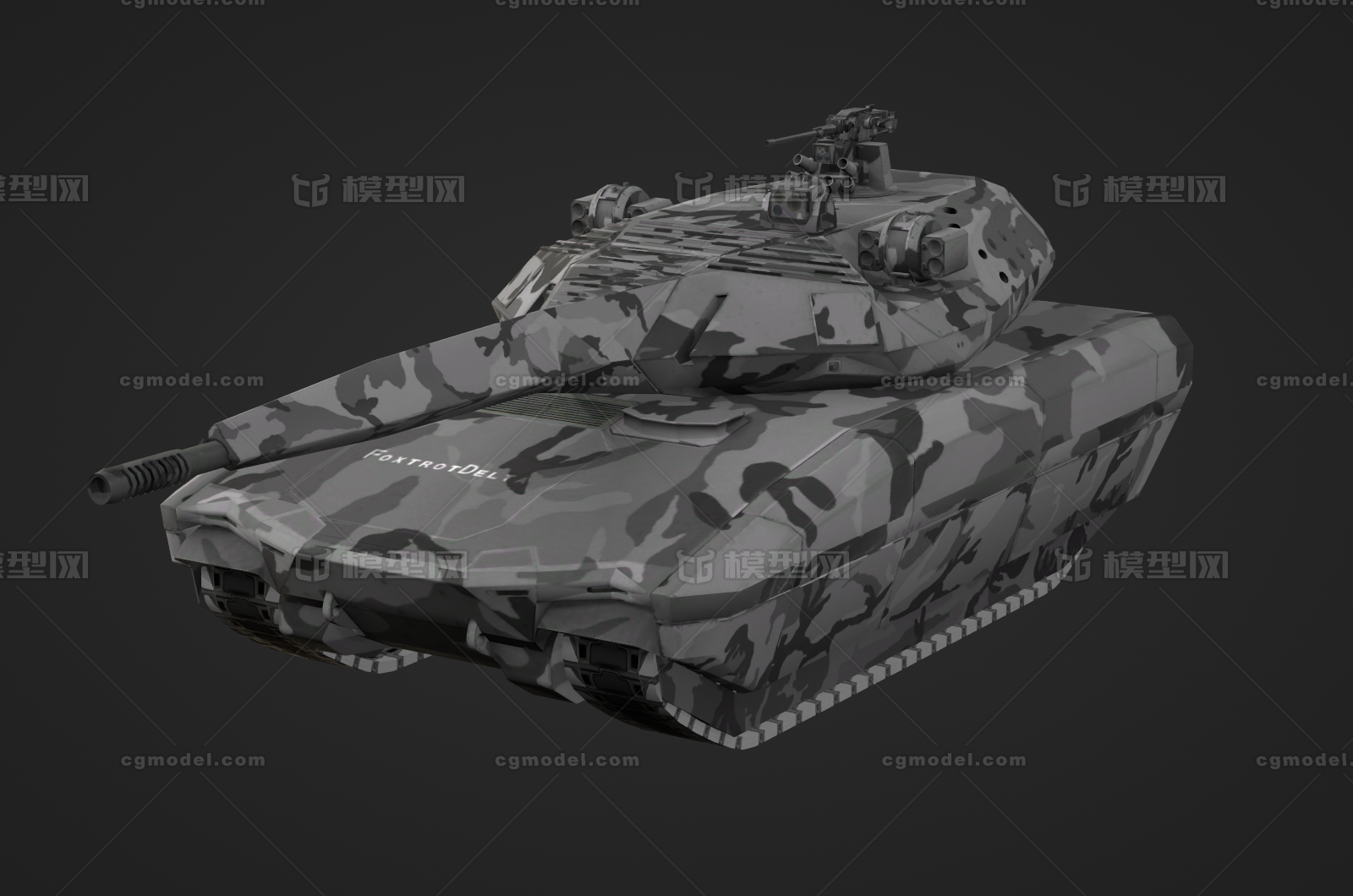 【5涂装】波兰&英国 PL-01模型-装甲车／坦克模型库-Cinema 4D(.c4d)模型下载-cg模型网