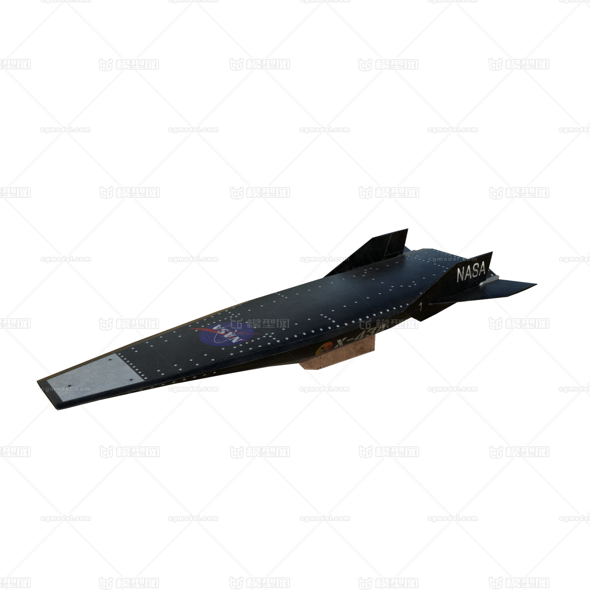 X43A X-43模型-军用飞机模型库-3ds Max(.max)模型下载-cg模型网