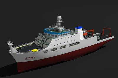 东方红3号科学考察船 东方红3模型-工程船模型库-3ds Max(.max)模型下载-cg模型网